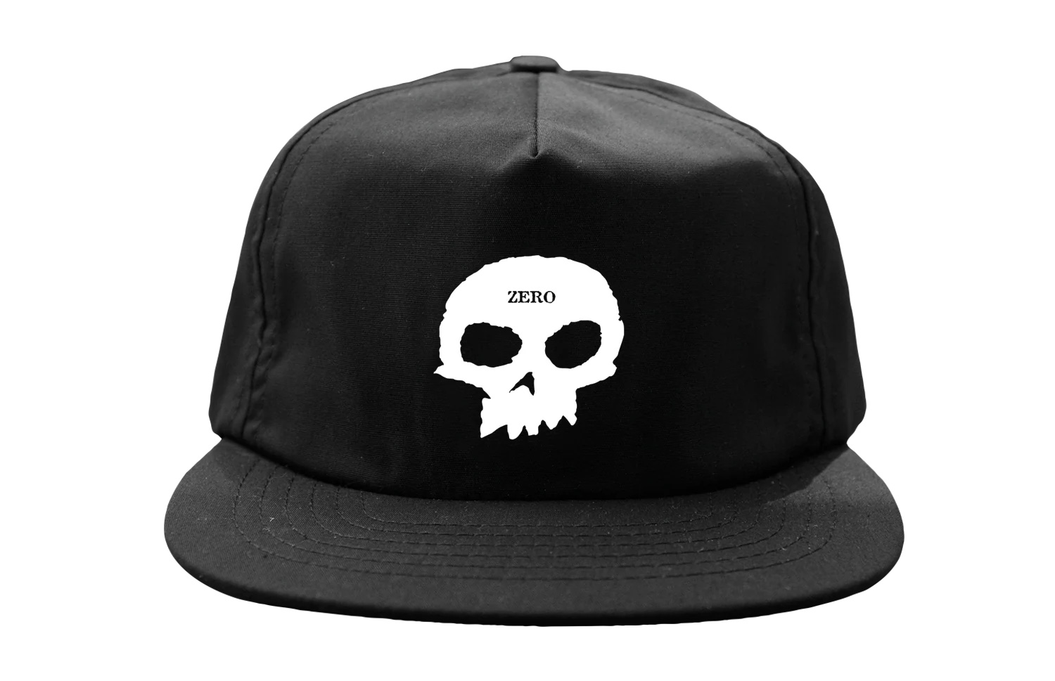 ZERO SKATEBOARDS Single Skull Formless Snapback Cap - Black - TRICK TECH